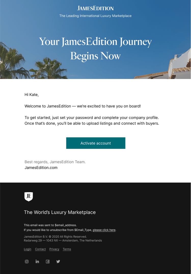 How to Register Your Business Account on JamesEdition